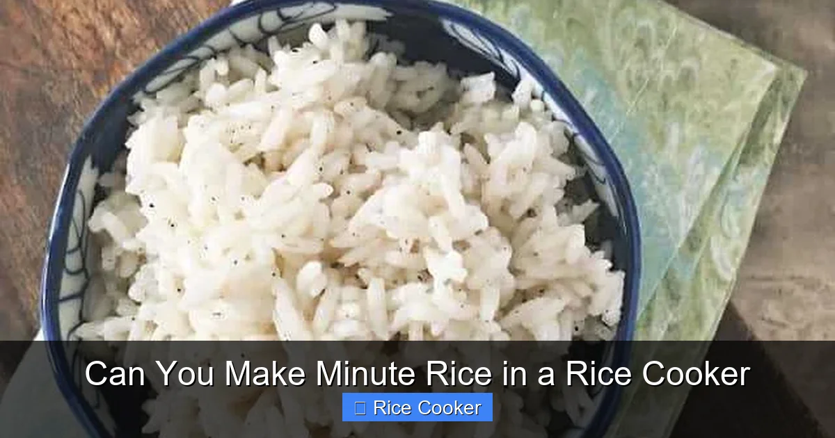 Can You Make Minute Rice in a Rice Cooker - Kitchen Zoes